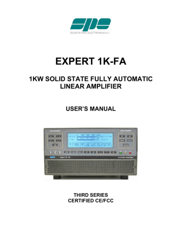 SPE EXPERT 1K-FA User manual | Manualzz