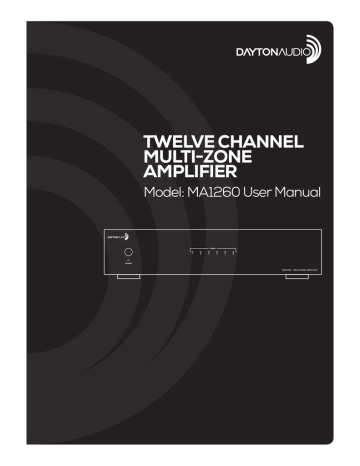 Dayton Audio MA1260 User Manual | Manualzz