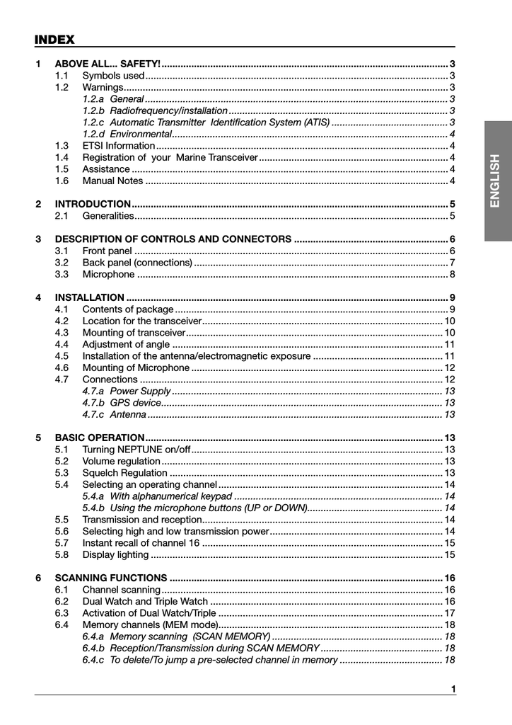 ENGLISH INDEX | Manualzz