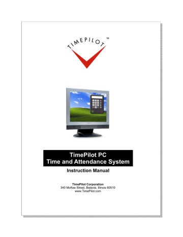TimePilot PC Instruction Manual | Manualzz