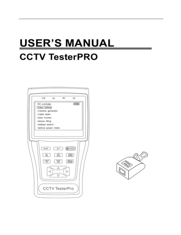 CCTV Tester TesterPRO User Manual | Manualzz