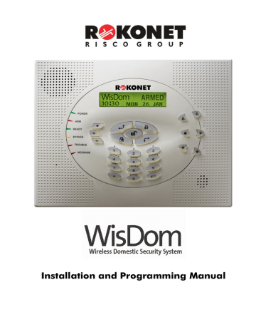 Risco Rokonet WisDom Installation And Programming Manual | Manualzz