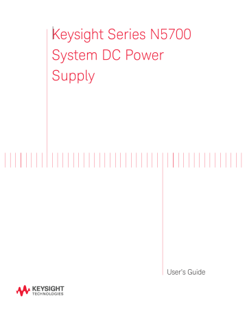 Keysight N5700 N5741A, N5742A, N5743A, N5744A, N5745A, N5746A, N5747A ...