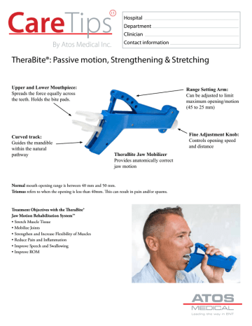 Atos Medical TheraBite CareTips User manual | Manualzz