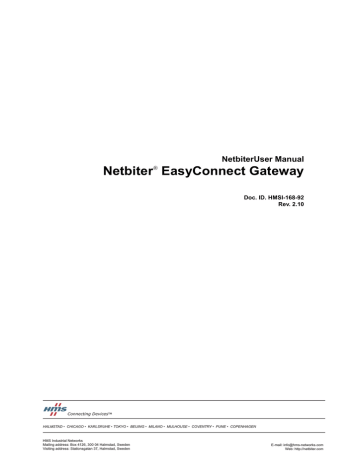 HMS Netbiter EasyConnect EC150 User manual | Manualzz