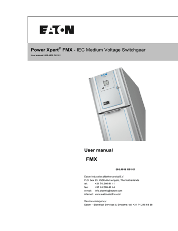 Cross-section, single line diagram and list of functions. Eaton FMX ...