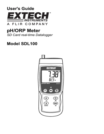 Extech Instruments SDL100 User manual | Manualzz