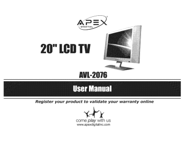 Apex Digital AVL-2076 Safety and Operating Instruction | Manualzz