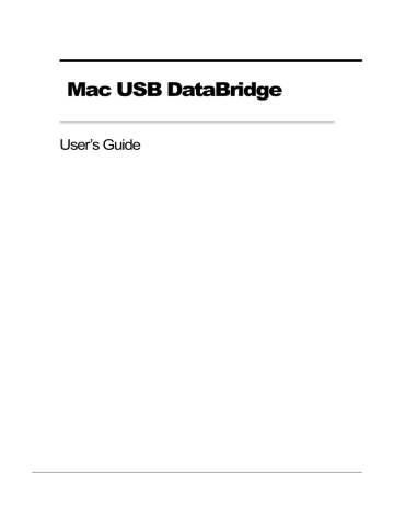 USB DataBridge Mac USB DataBridge User Guide | Manualzz