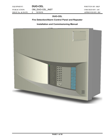 FireClass DUO-CEL Installation manual | Manualzz