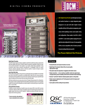 QSC DCM Spec Sheet | Manualzz