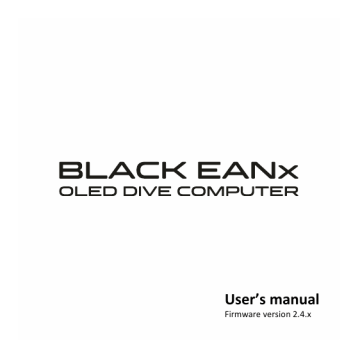 xDEEP BLACK EANX User's Manual | Manualzz