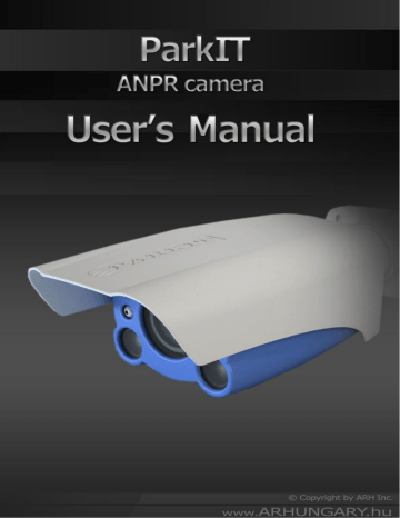 ParkIT ANPR Camera User's Manual | Manualzz
