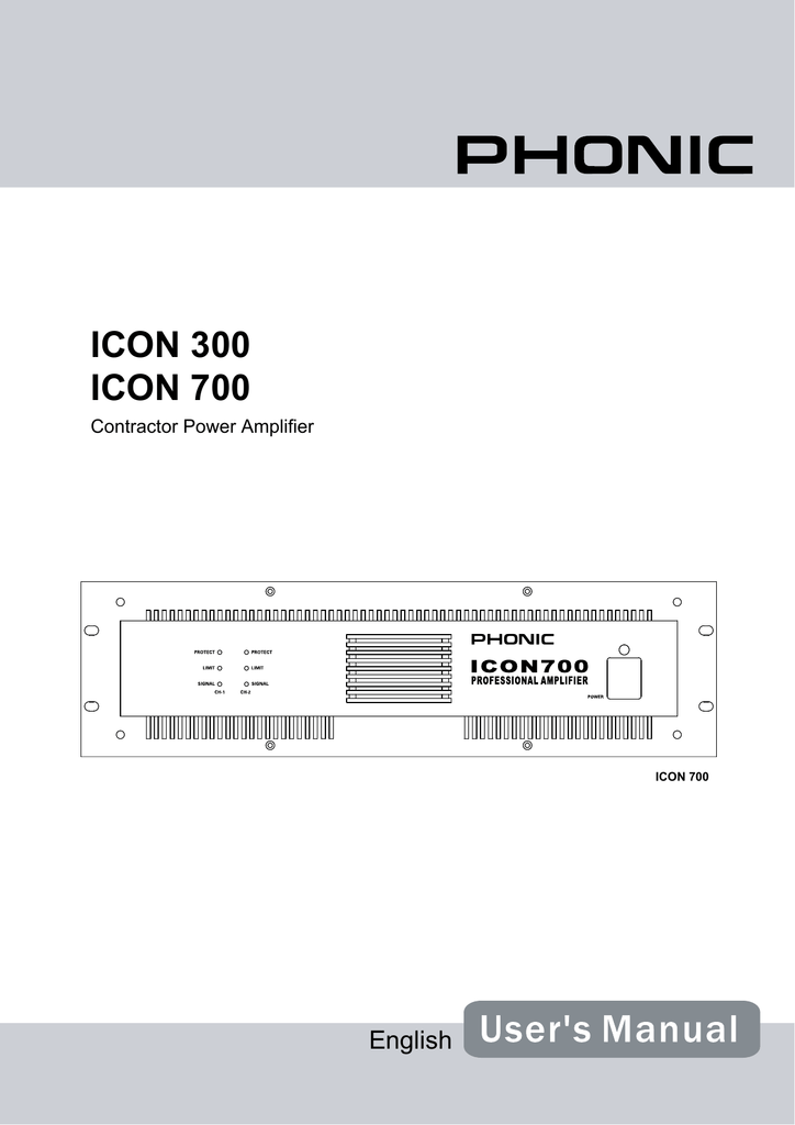 Phonic ICON 300 User manual | Manualzz