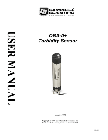 Turbidity Sensor OBS-5+ User Manual | Manualzz