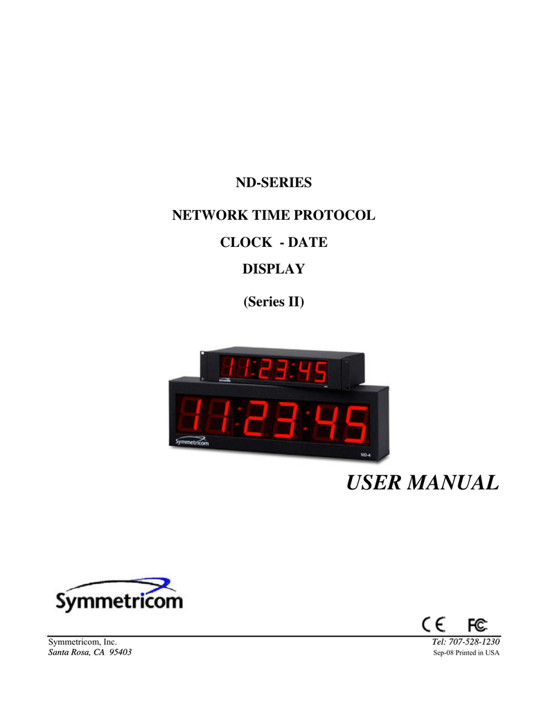 Symmetricom ND-SERIES User manual | Manualzz