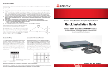 Polycom SoundStation VTX 1000 Quick Installation Manual | Manualzz
