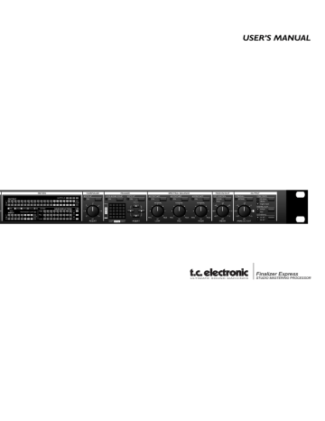 TC Electronic FINALIZER EXPRESS User's Manual | Manualzz