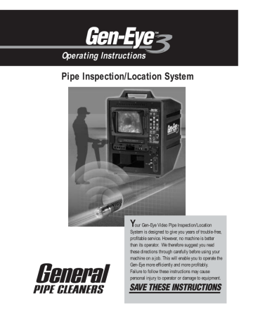 Pipe Inspection/Location System Gen-Eye 3 Operating Instructions | Manualzz
