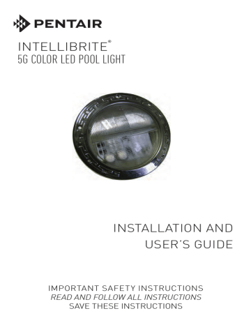 Pentair INTELLIBRITE 5G Installation and User Manual | Manualzz