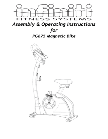 Infiniti Magnetic Bike PG675 User Manual | Manualzz