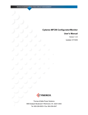 Cyberex MFCM User's Manual | Manualzz