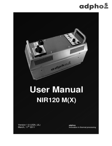 adphos NIR120 M User Manual | Manualzz