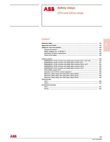 ABB Safety relays | Manualzz