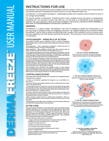 Dermafreeze Cryosurgery User Manual | Manualzz