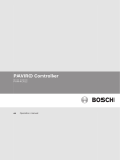 BOSCH PAVIRO Controller PVA-4CR12 Operation Manual | Manualzz
