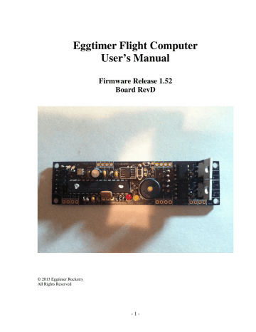 Eggtimer Flight Computer User's Manual | Manualzz