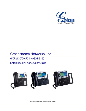 Grandstream Networks GXP2130 Series User manual | Manualzz