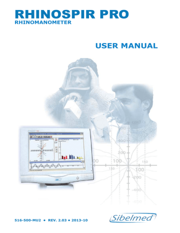 Rhinomanometer RHINOSPIR PRO User Manual | Manualzz