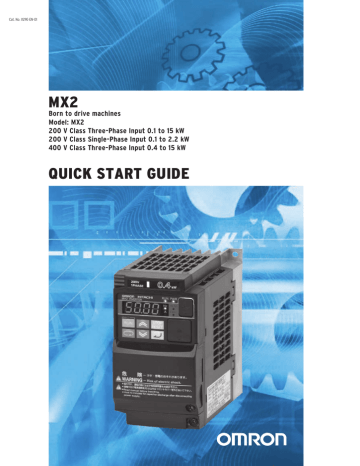 Omron MX2 AC Drive Quick Start Guide | Manualzz
