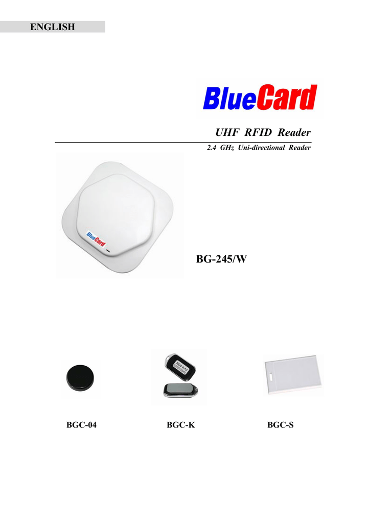 BG-245/w Reader User Manual | Manualzz