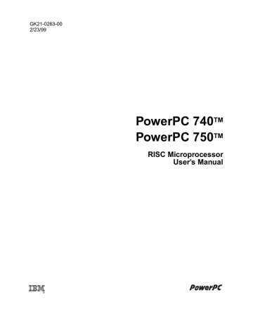PowerPC 740, PowerPC 750 User’s Manual | Manualzz
