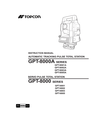 Topcon GPT-8002A Instruction manual | Manualzz