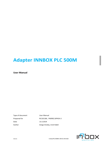 Innbox PLC 500M User Manual | Manualzz