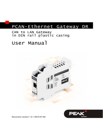 PEAK PCAN-Ethernet Gateway DR User manual | Manualzz