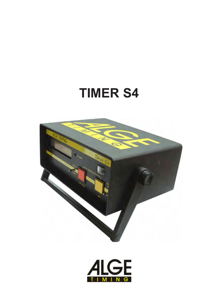 ALGE-TIMING S4 User Guide | Manualzz