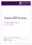 Aurion HR System User Manual | Manualzz