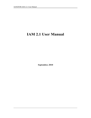 SANGFOR IAM 2.1 User Manual | Manualzz