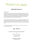 EndoTool SubQ User Guide | Manualzz