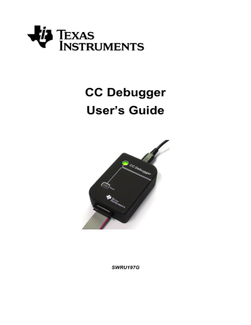 CC Debugger User's Guide - Texas Instruments | Manualzz