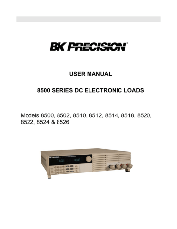 BK Precision 8502 User manual | Manualzz