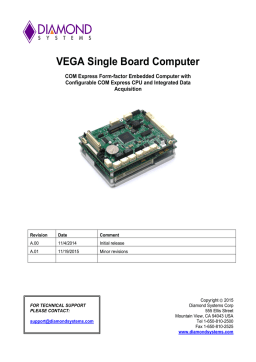 Diamond Systems Vega - User manual