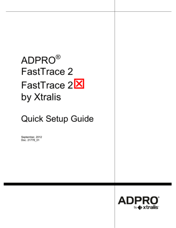 ADPRO FastTrace 2 Quick Setup Guide | Manualzz