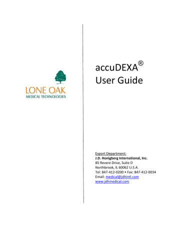 Bone Densitometer accuDEXA User Guide | Manualzz