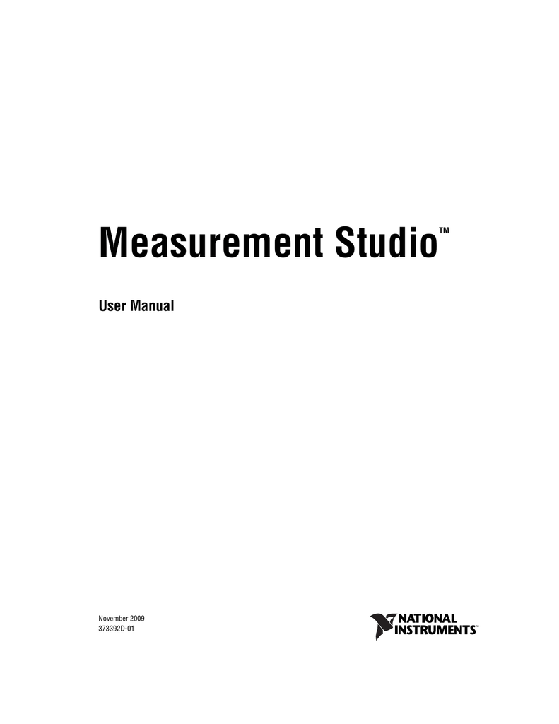 Measurement Studio User Manual | Manualzz