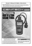 Centech OBD II & CAN Code Reader Owner's Manual | Manualzz